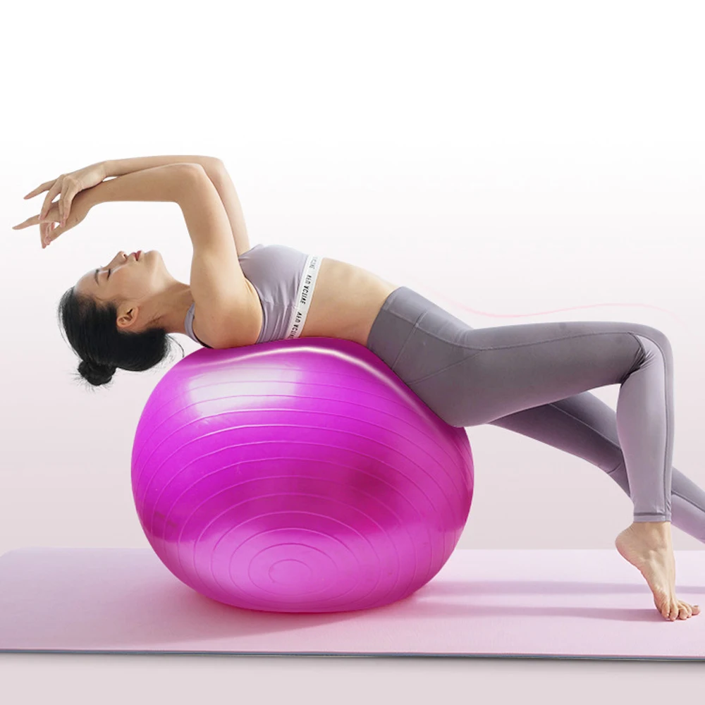 Round Pvc Yoga Ball Thickened Explosion-proof Fitness Ball For Gym ...