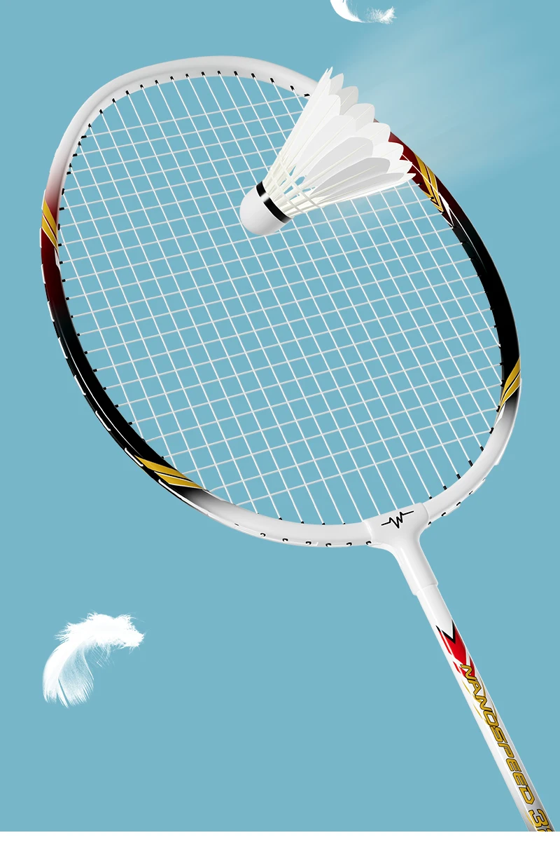Professional Ultra-Light Steel Soft Badminton Racket PU Grip for ...