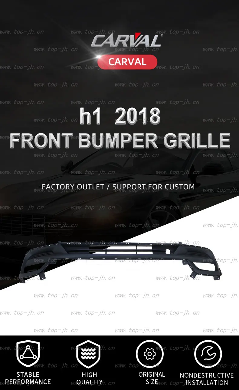 Carval Jh Body Parts Auto Lamps Front Bumper Grille For H1 2018 Auto ...