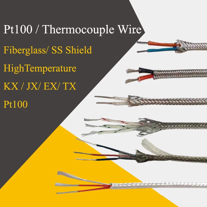 K Type Stainless Steel Braid Fiberglass Thermocouple Wire
