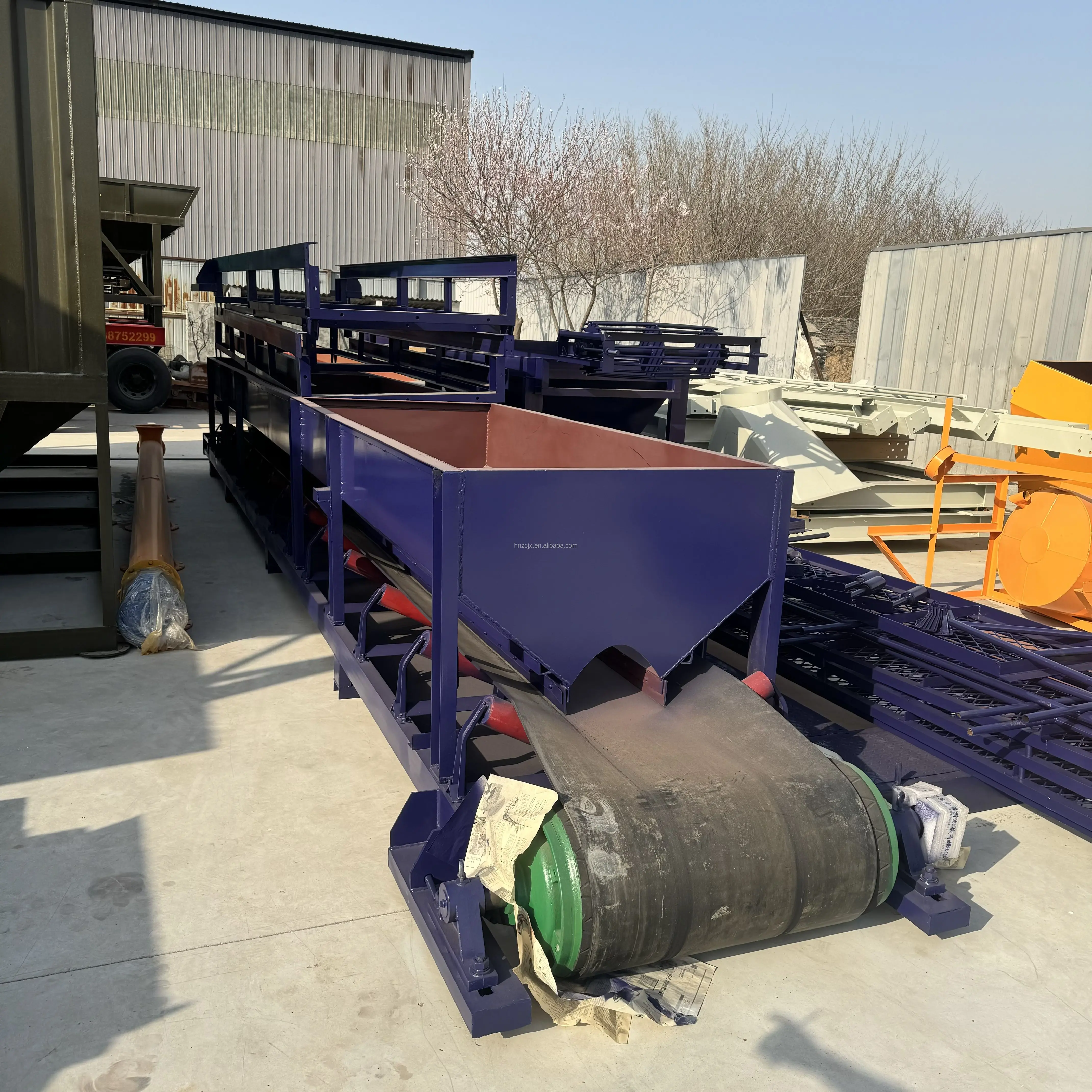 2 Bins 3 Hoppers Aggregate Concrete Batching Machine PLD1200 1200 Liter ...