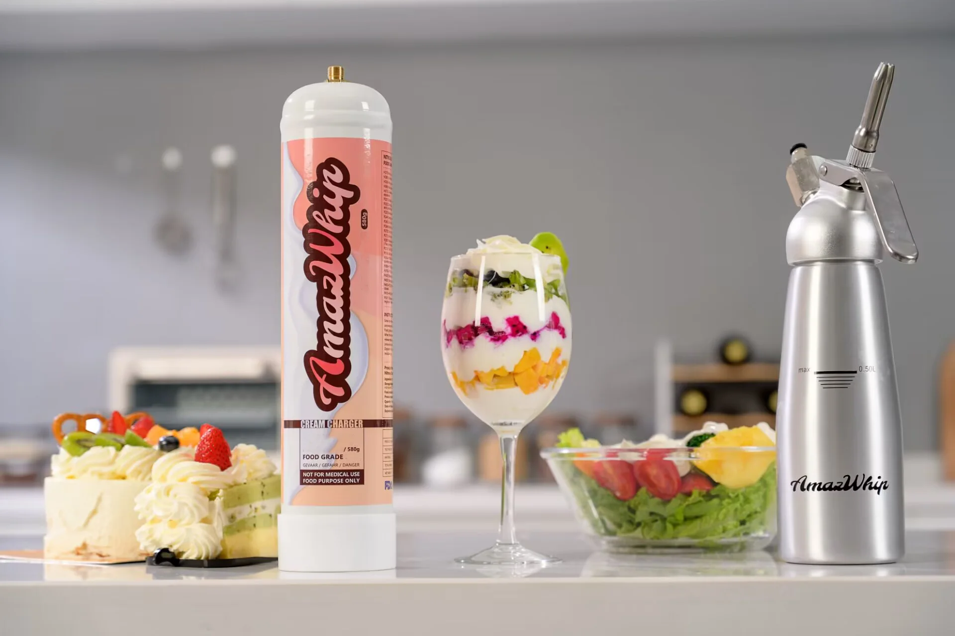 Custom Most Popular Flavour Whipped Cream Charger Gas Steel Tank 0.95l ...