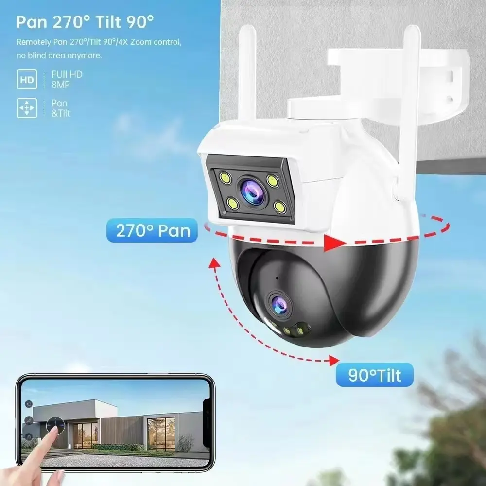 Yoosee Hd Ip Camera 5mp Dual Lens Ip66 Outdoor Waterproof Auto Tracking ...