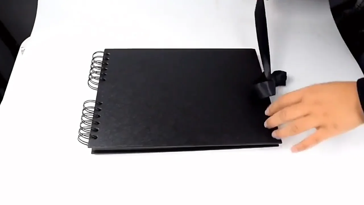 80 Black Pages Memory Books Diy Craft Photo Albums Scrapbook Cover ...