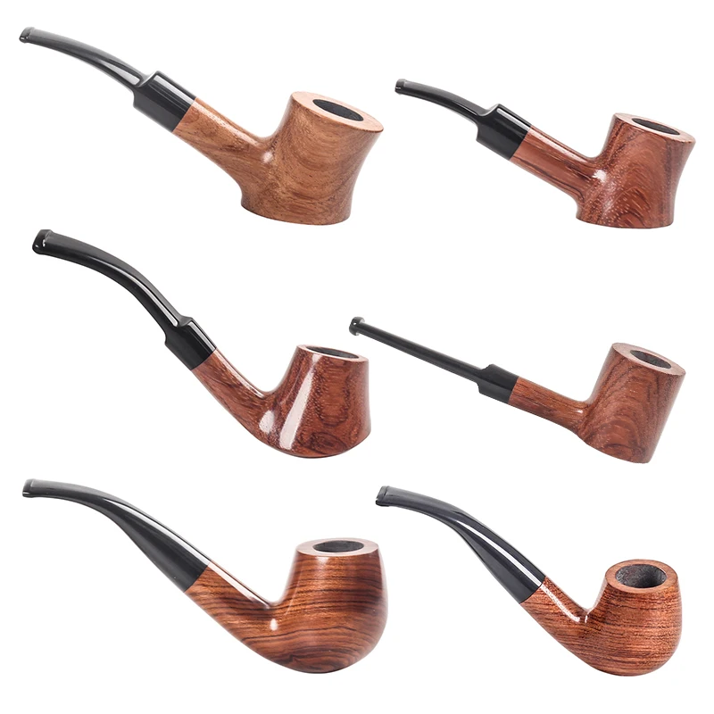Fancy Rosewood Wooden Smoking Pipe and Accessories Men Small Stylish ...