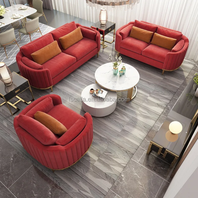 Luxury Velvet Sofa Set - Modern Living Room Essentials