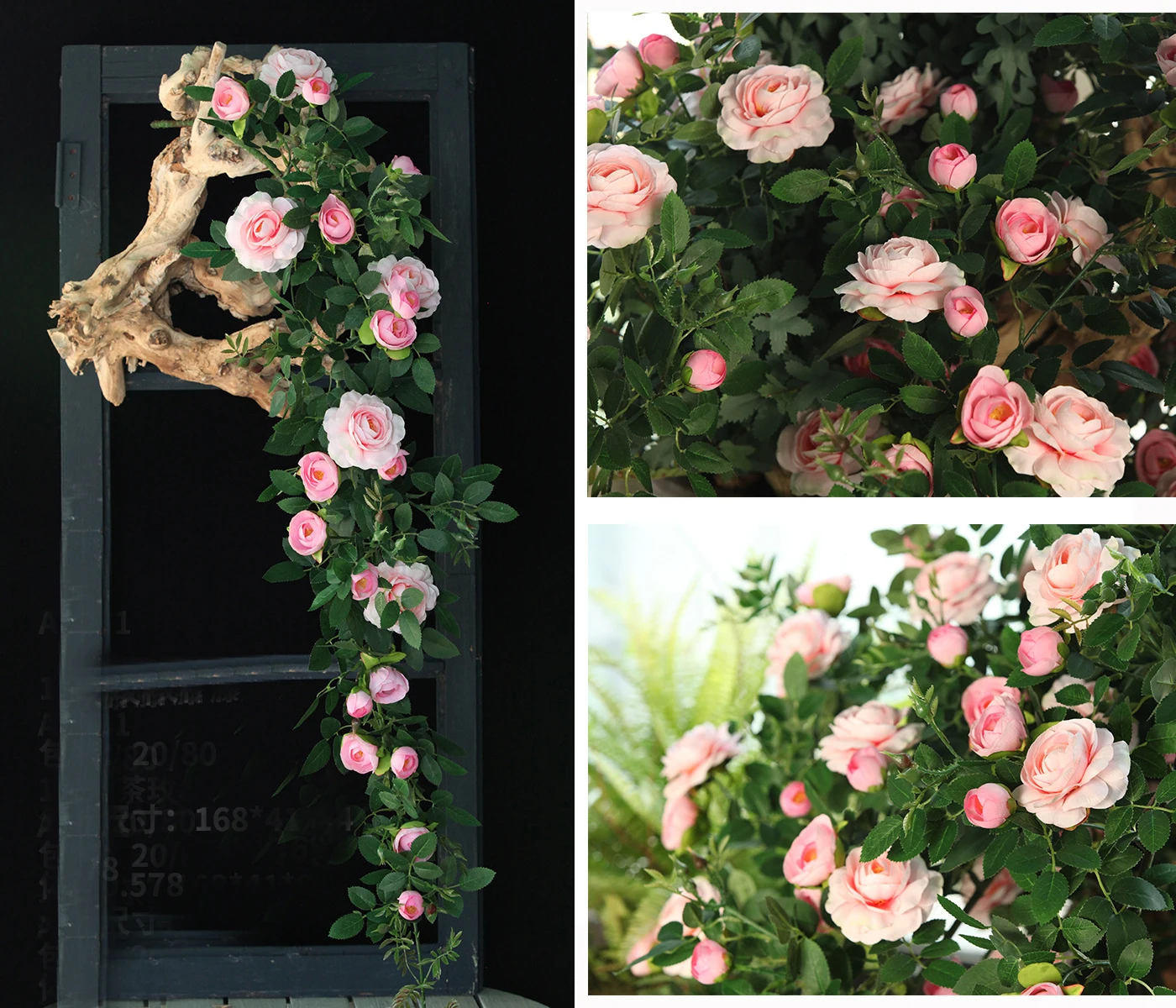 Wholesale Artificial Rose Flower Rattan For Home Decoration Artificial ...