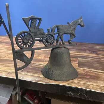 Vintage Heavy Wall Mount Cast Iron Horse And Buggy Carriage Missing ...