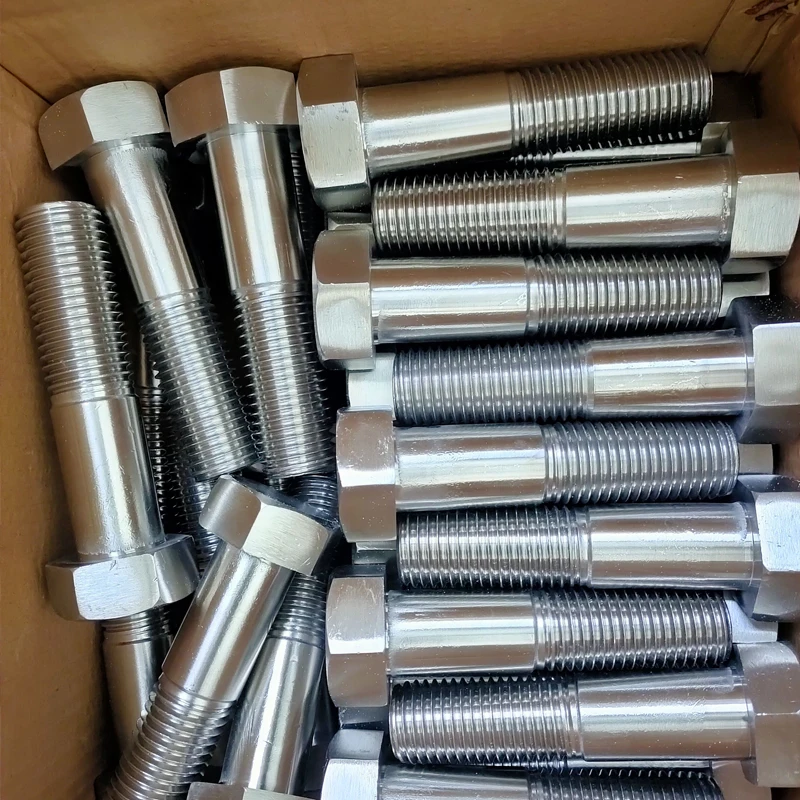 304 Media De Acero Inoxidable Roscado Perno Hexagonal M12 M14 M16 * 40 ...