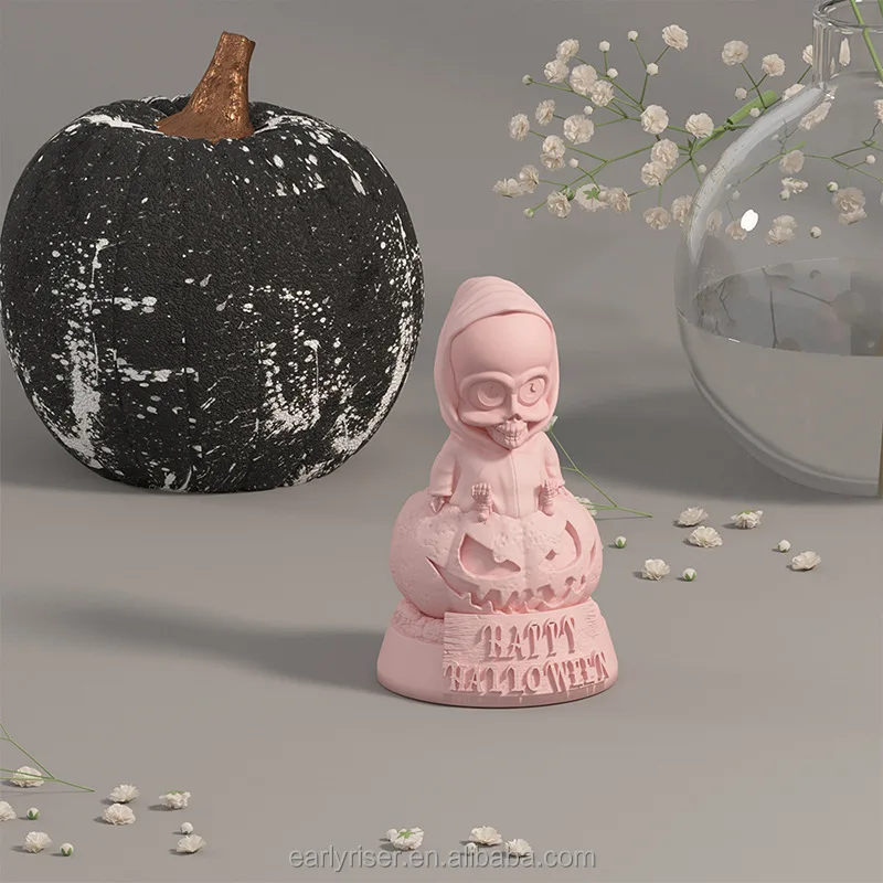 Early Riser Cute Ghost Mold Silicone Halloween Decoration Diy Pumpkin ...