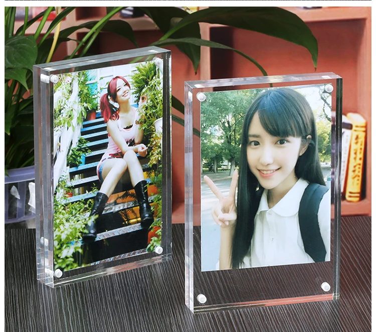 Custom Sized Desktop Display Double-sided Clear Acrylic Picture Frame ...