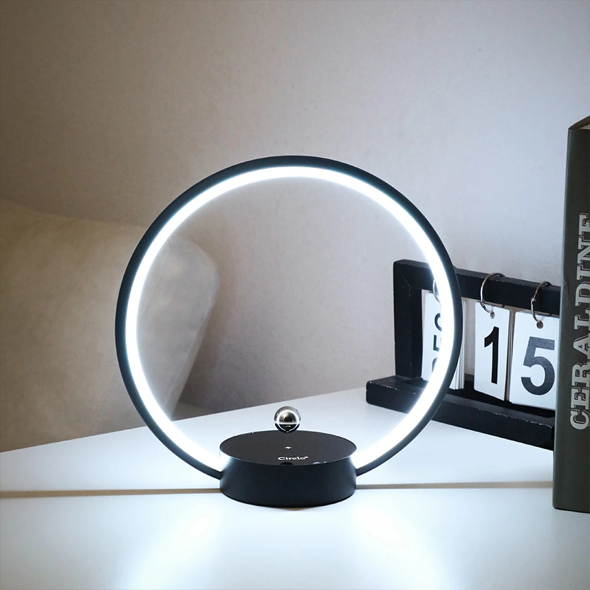 Levitating Switch Table Lamp Circlo with RGB Color - Modern LED Night ...