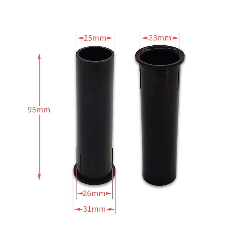 26x95 Black Plastic Air Speaker Box Port Tube for 3-5 Inch Speakers