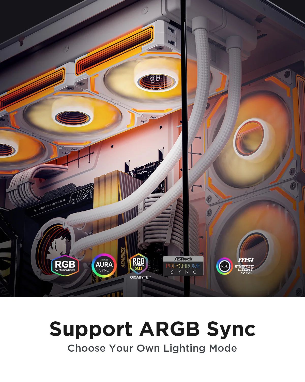 Infinity Mirror Interlocking Connection Case Fan Argb Addressable ...