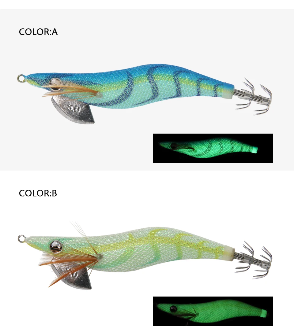 Letoyo Hot-sale Octopus Model Squid Jig 3.0# 3.5# Egi Shrimp Squid Jig Hook Fishing Lure - Buy ...