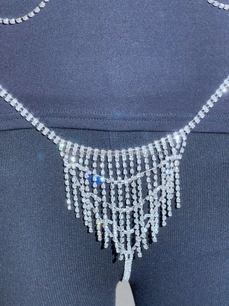 Shihan Bc215161 Bikini Body Harness Jewelry Bra And Thong Set Crystal ...