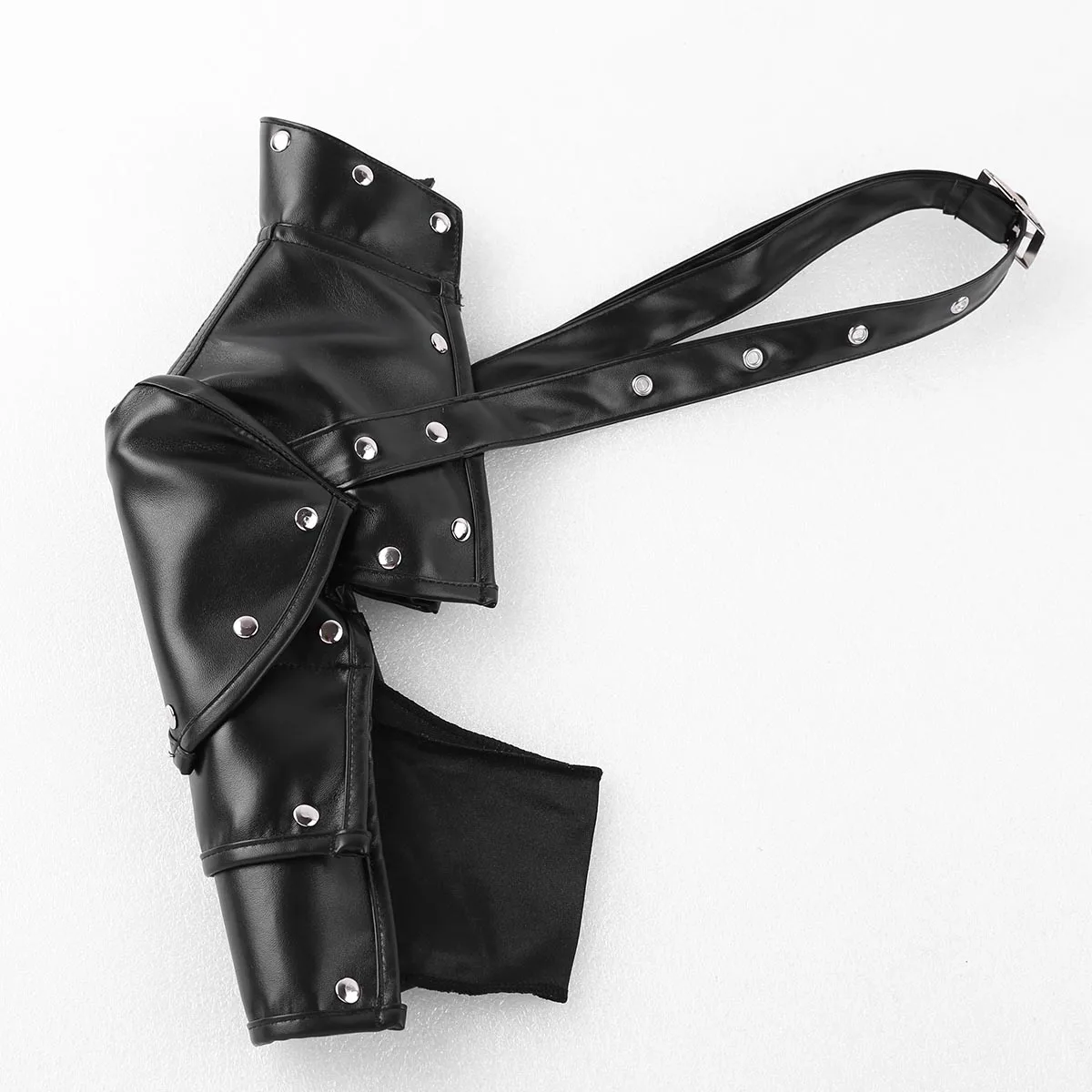 Gothic Steampunk Single Shoulder Armors Arm Strap Set Adjustable Metal ...