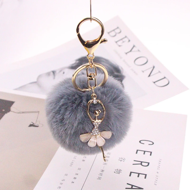 28 Colors 2in1 Dancing Fluffy Pompom Keychains - Five Below Keychain