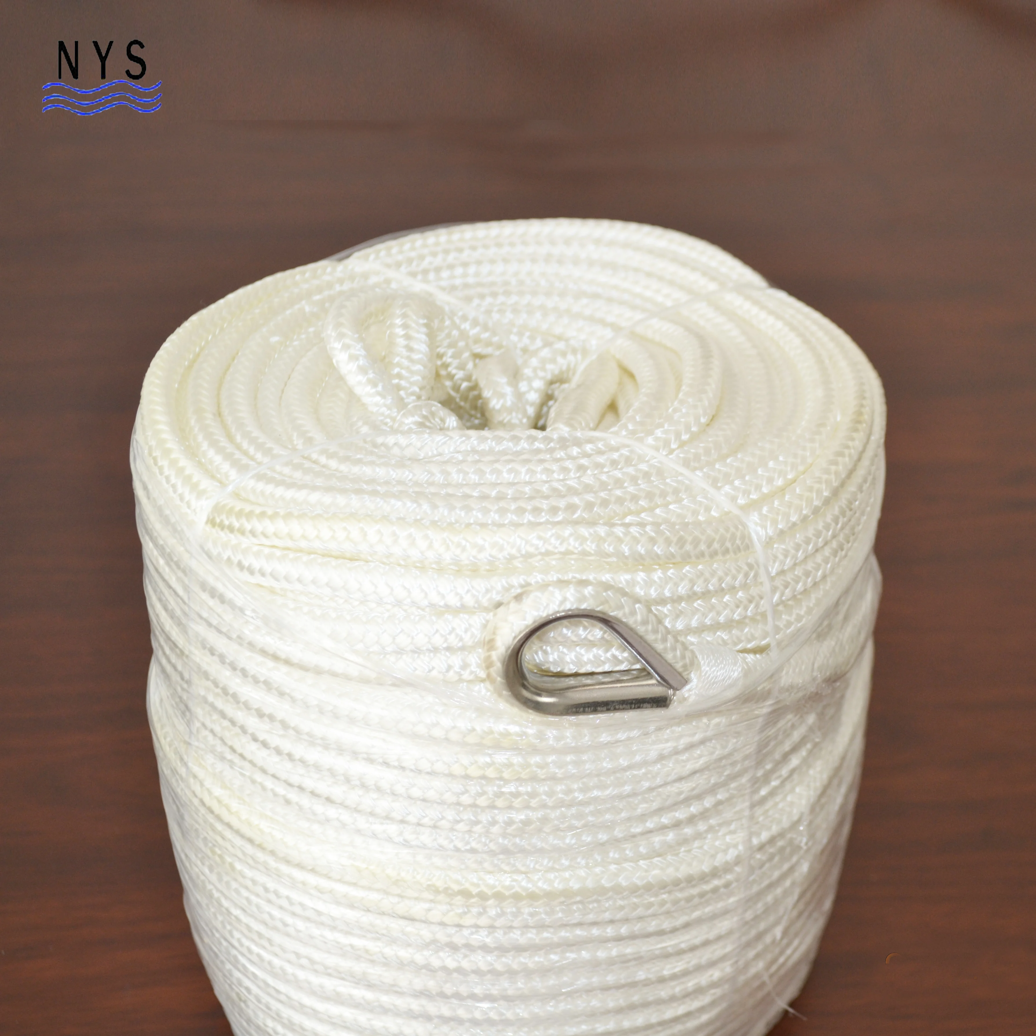 White Nylon Anchor Rope/Anchor Line Double Braid 6~12mm for Ship ...