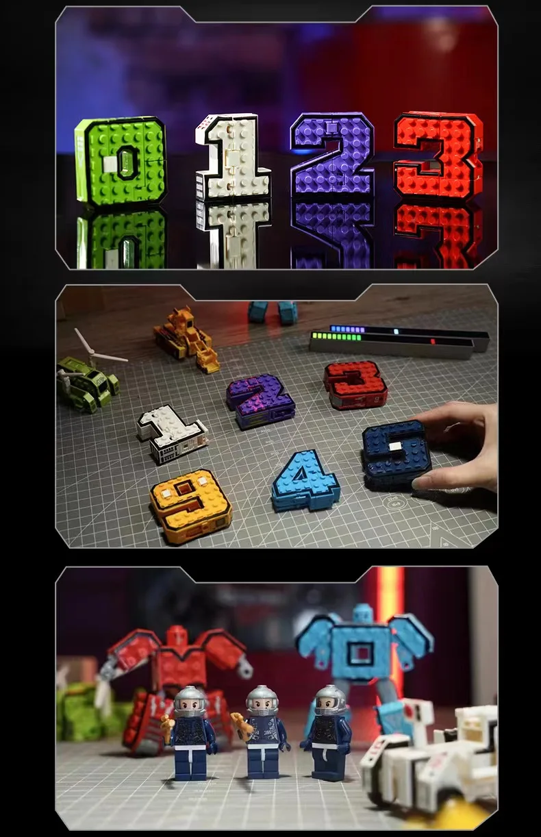 Digital Numbers Transportation Letter Tank Warrior Deformation Action ...