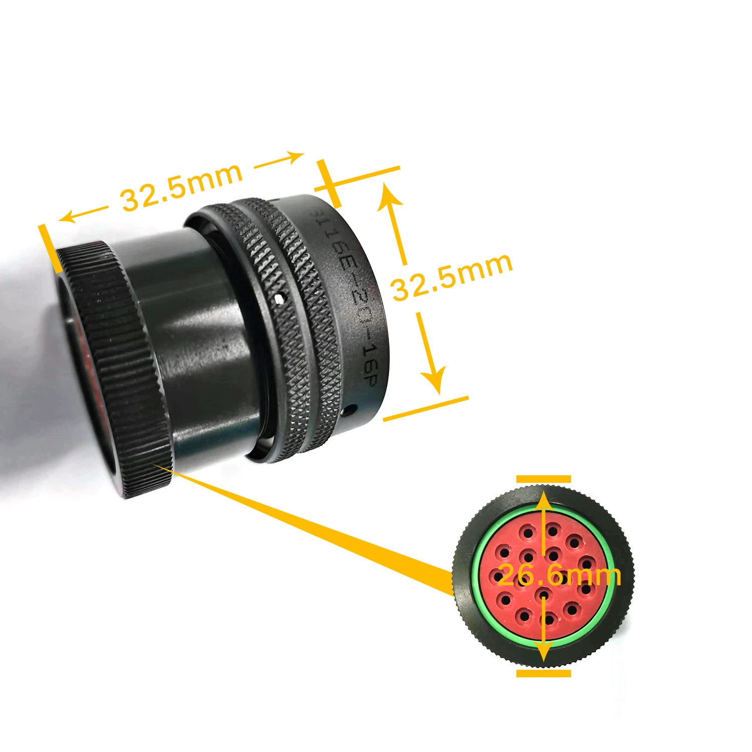 2 Pin Mil Waterproof Aviation Plug Socket Industrial Circular Connector ...