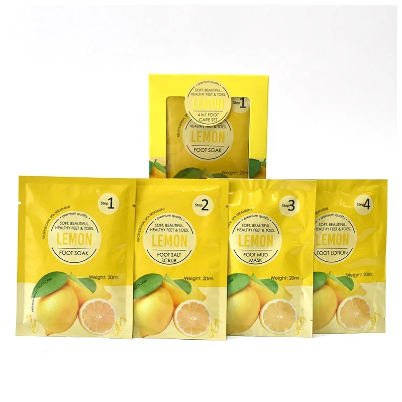 Pedicure Spa 4 In 1 Lemon Scent Bubble Salt Pedicure Moisturizing Foot ...