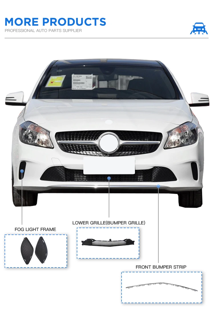 Led Drl Fog Light Lamp Trim Cover For Benz Cla Class W117 2016-2019 ...