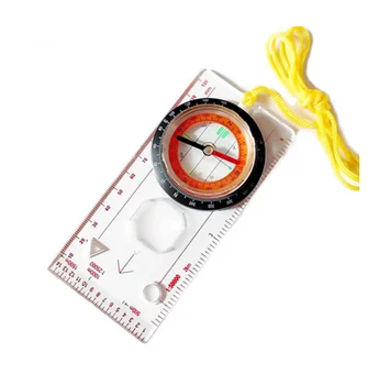 Hiking Camping Outdoor Compass Ruler Race Baseplate Measure Ruler Map ...