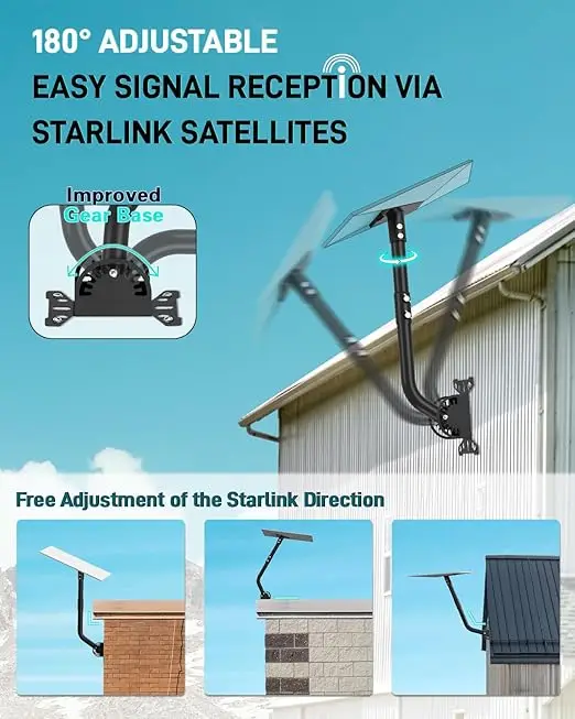 Standard Weatherproof Starlink Gen 3 Pole Mount Bracket Kit Designed ...