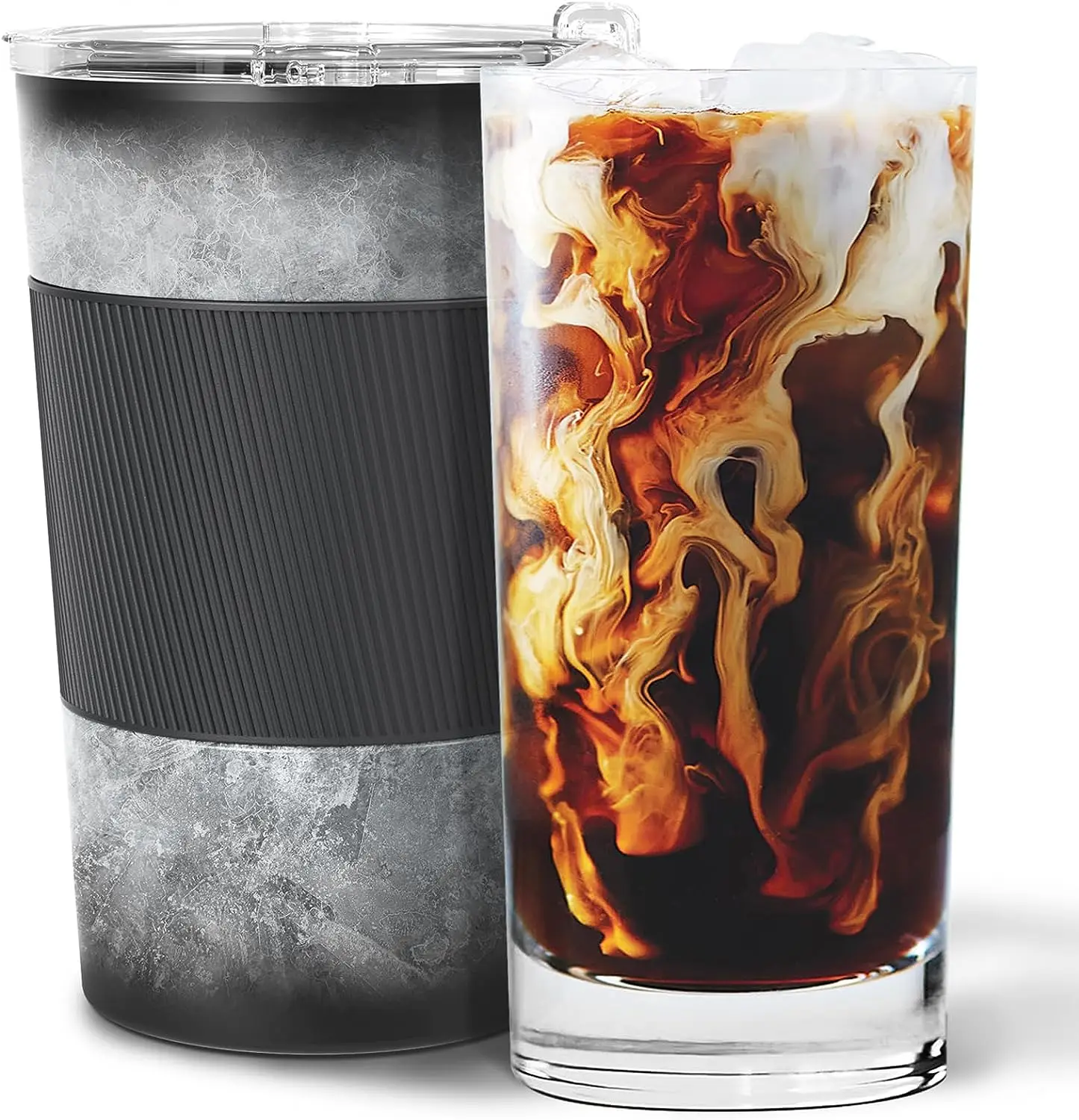 Upgraded Iced Coffee Beverage Chiller Patented Anti-Crack Instant Drink ...