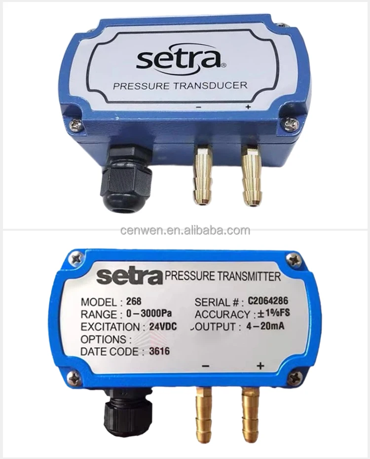 Setra C268MR 0-50PA Differential Pressure Transmitter for Electrical ...