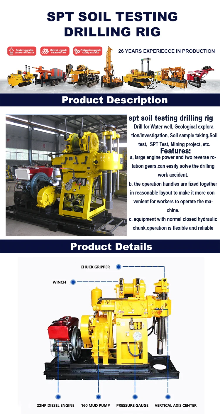 Small Coring Machine Portable Farm Mining SPT Drilling Rig Price ...