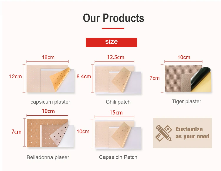 Oem Service Pain Relieving Capsicum Plaster Home Use Chili Plaster Free ...