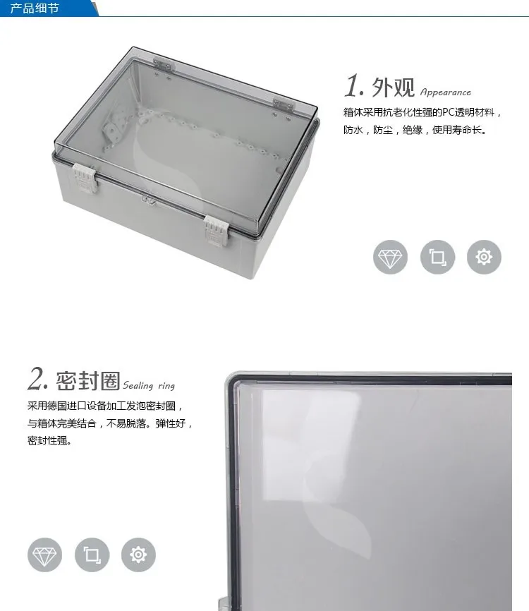 SAIPWELL Custom Plastic Enclosure Abs Box Plastic Case for Electronic ...