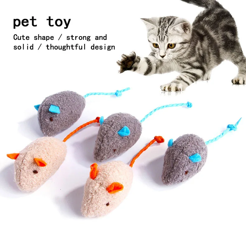 Pet Toy Catnip Mouse Cat Toy Funny Plush Mouse Kitten Cat Toy Soft ...