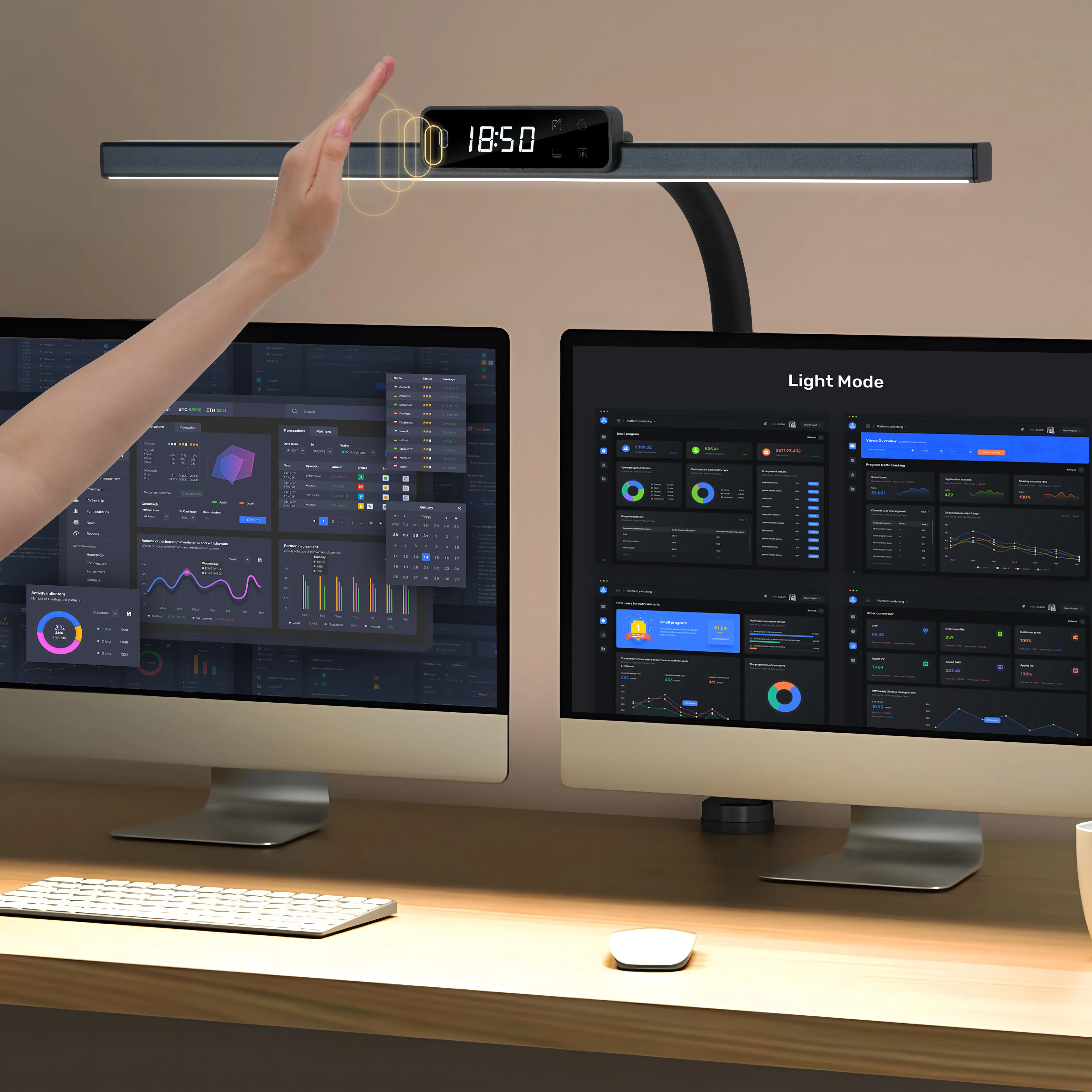 New Arrival Computer Monitor Lamp Gesture Sensing Lamp Clamp Lamp with ...