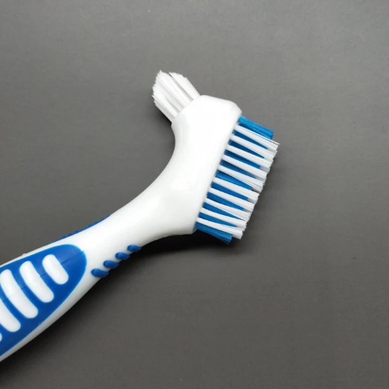 Colorful Nylon Bristles Denture Toothbrush False Teeth Cleaning Brushes ...