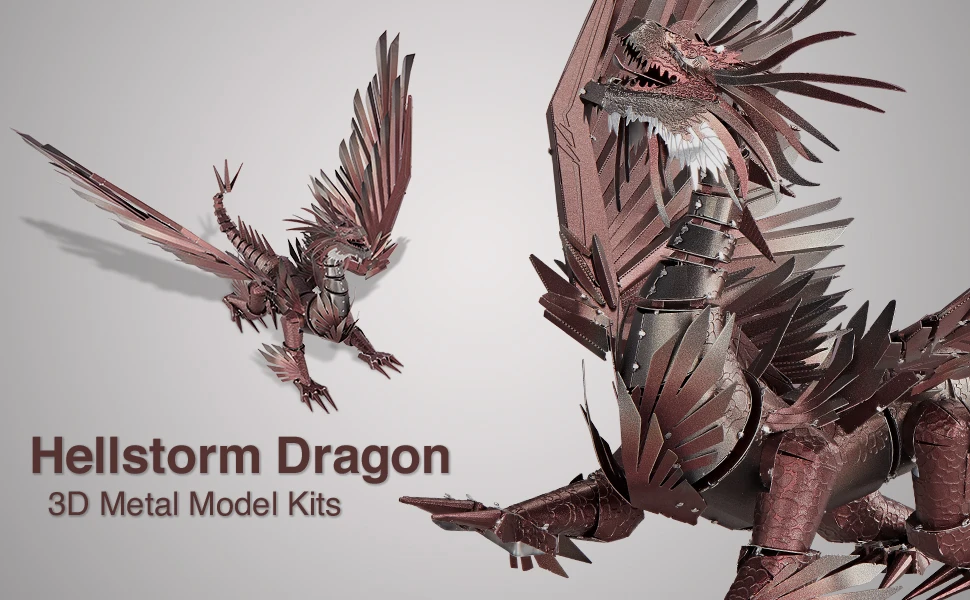 Piececool Realistic 3D Dragon Puzzle - Hellstrom Dragon Model Kit