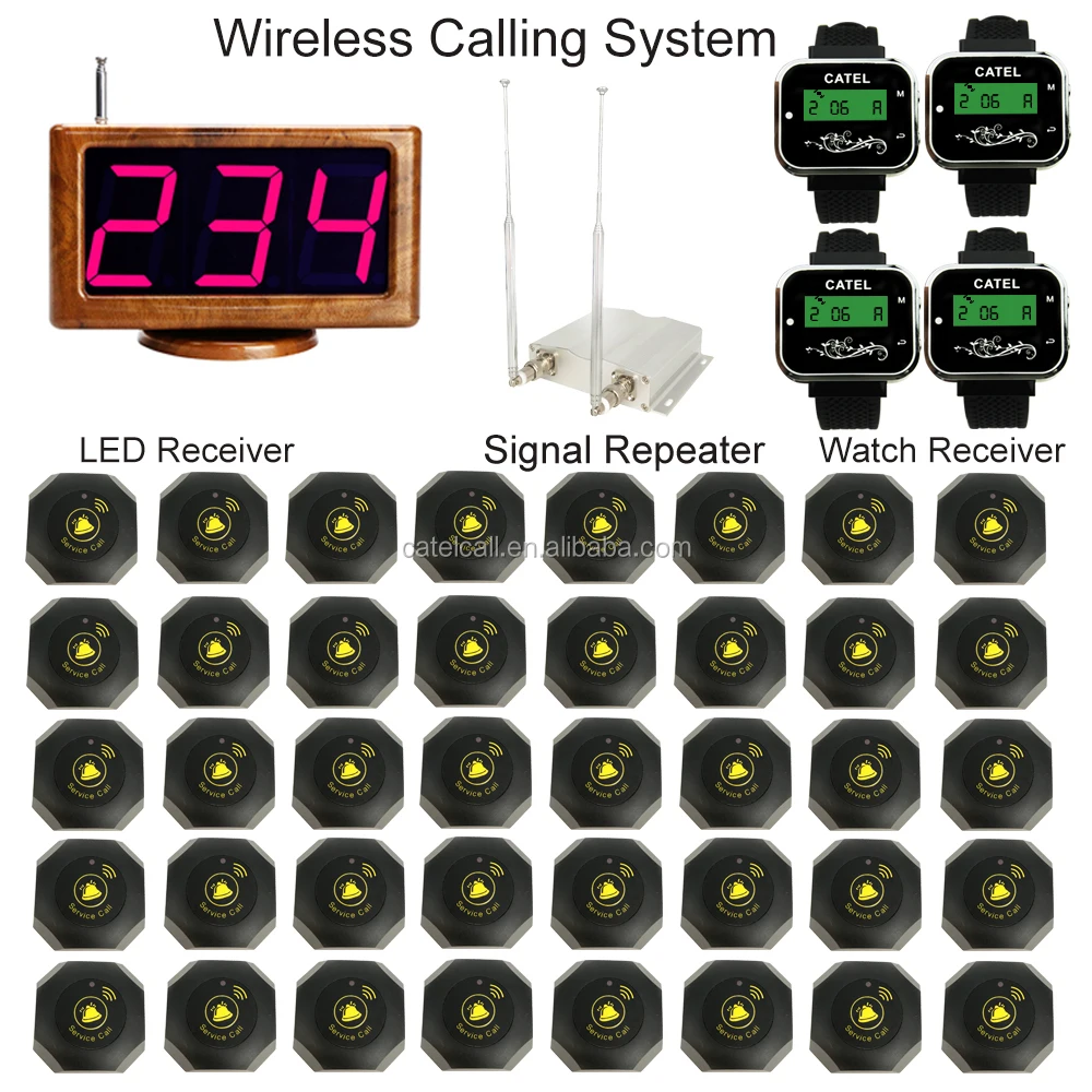 Catel New Sets Of Wireless Calling System Transmitter Receiver Service ...