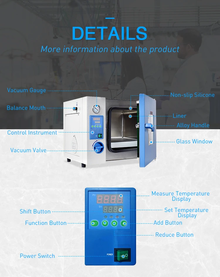 Stainless Steel Industrial Dzf-6050 Lab Desktop Small Largevacuum Drying Oven - Buy Vacuum Oven ...