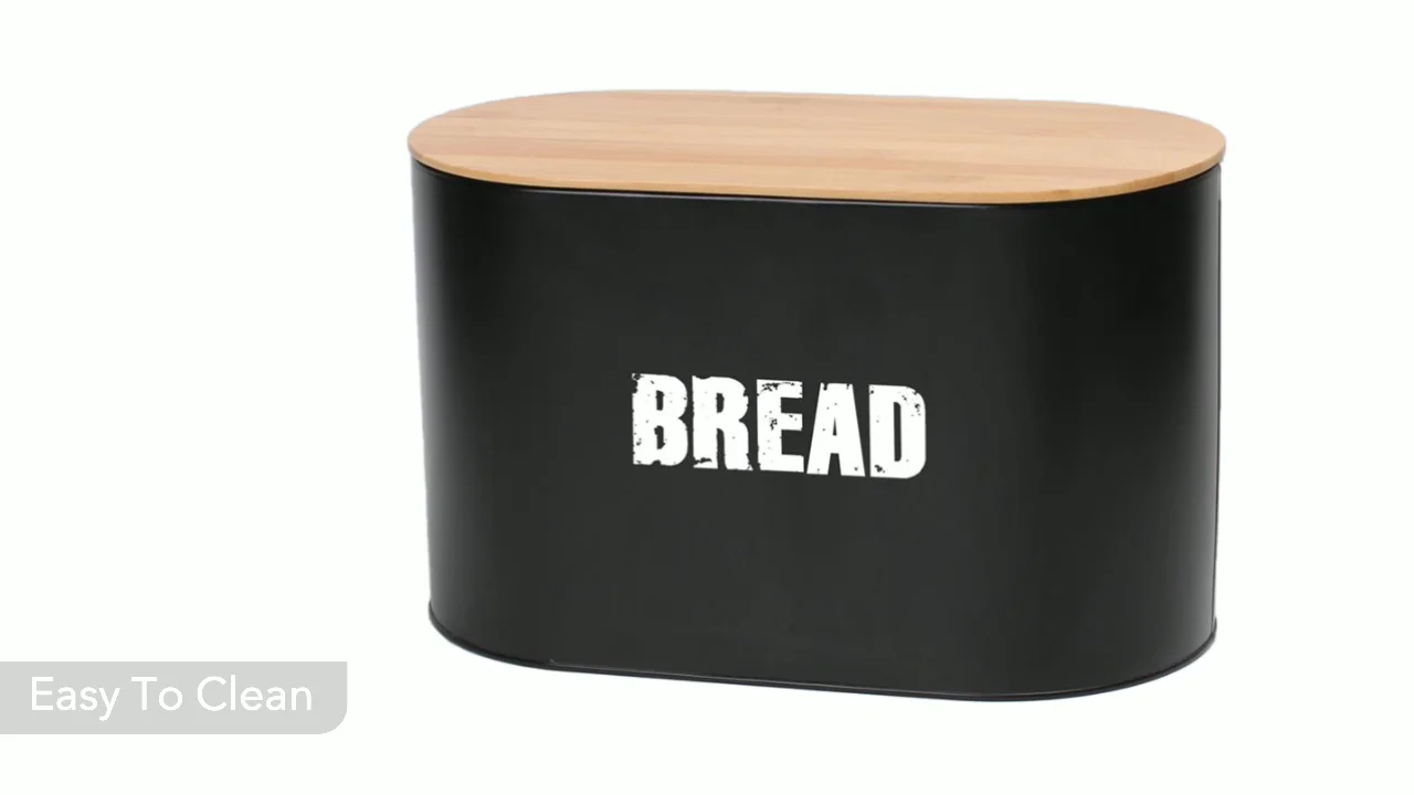 Retro Bin Storage Container Box For Kitchen Vintage Metal Bread Box ...