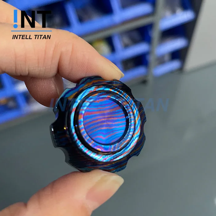 EDC Gear Timascus Mokuti Fidget Spinner Hand Toy for New Year Gift ...