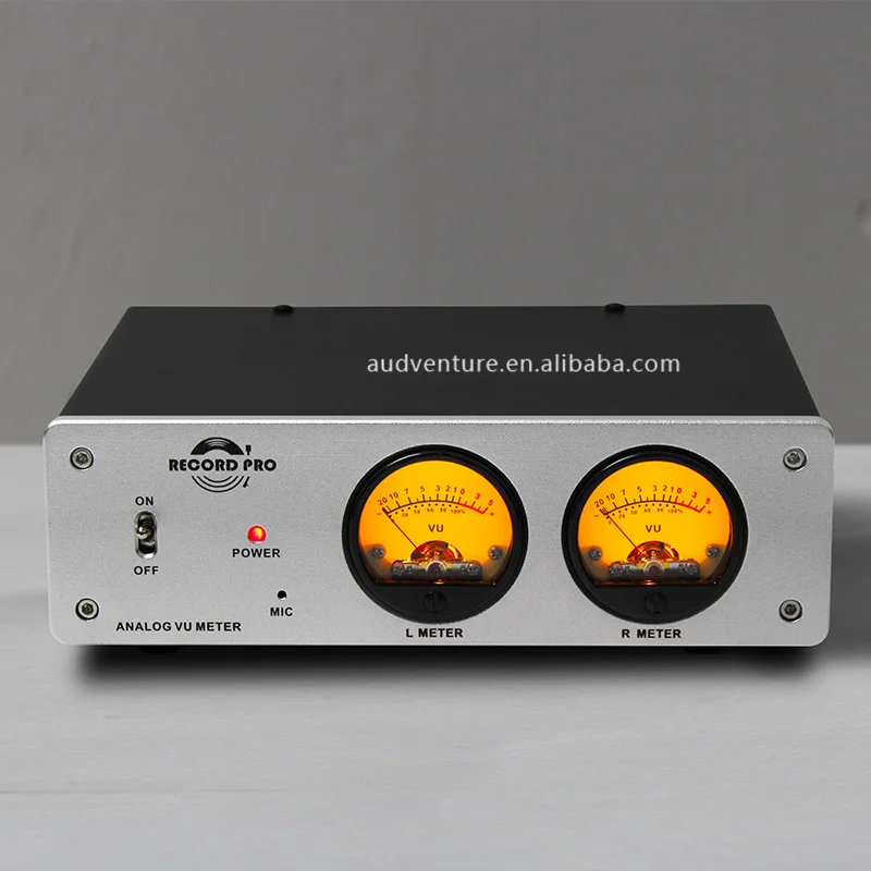 Analog VU Meter Panel - Sound Level Indicator for Amplifiers