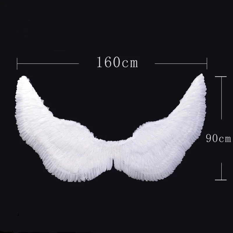White Feather Angel Wings For Angel Devil Fairy Costume Large - Buy ...