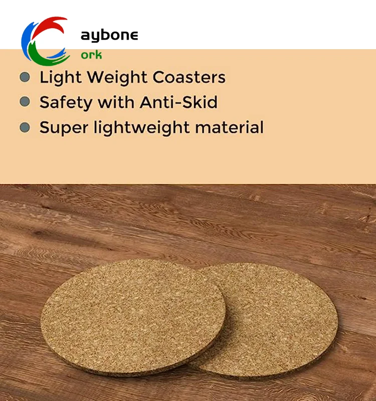 Personalize Cork Cup Coaster Vibration Isolation Round 103*7mm ...