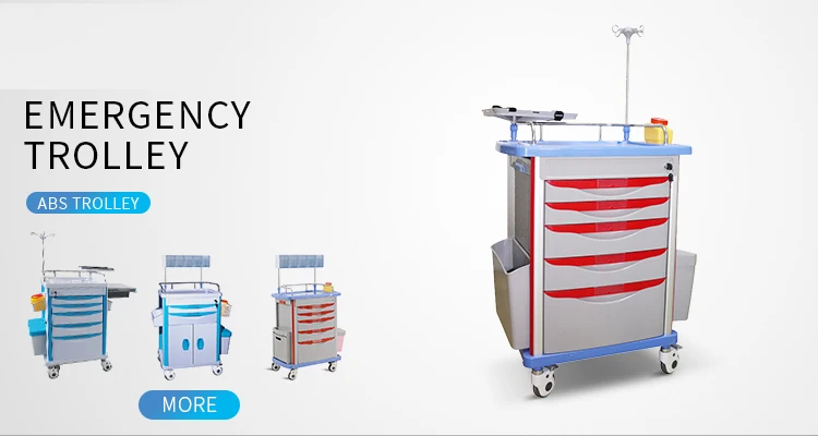 Medical Cart Trolley with Infusion Support - Durable ABS Hospital ...