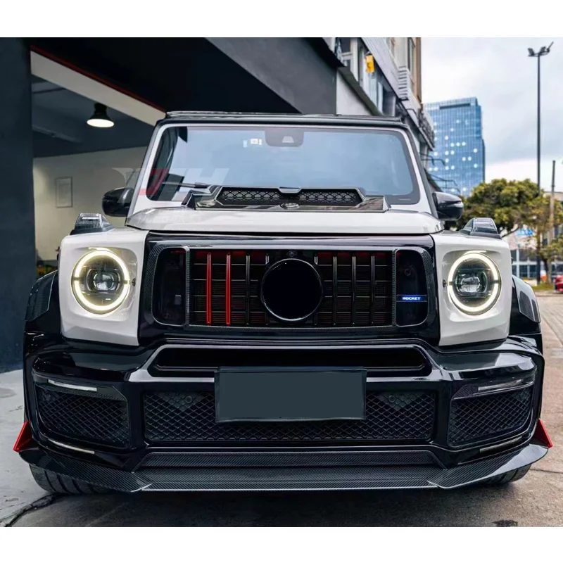W464 Rocket B900 Body Kit Dry Carbon Fiber Exterior Car Accessories W463a G63 G-wagon Hood Scoop ...