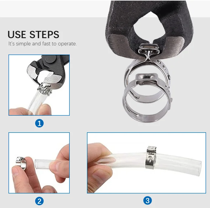 Thin Thickness Hose Clip Single Ear Hose Clamps Pex Pipe One Ear ...