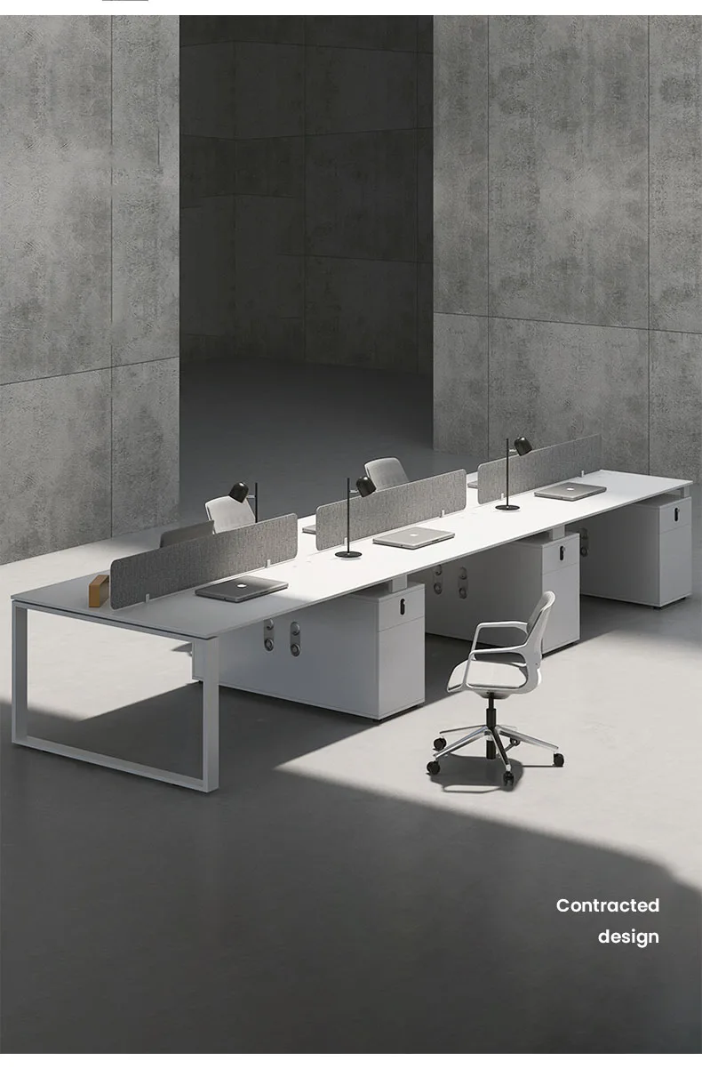 Modern Minimalist Open Work Space Workstation for 6 Persons