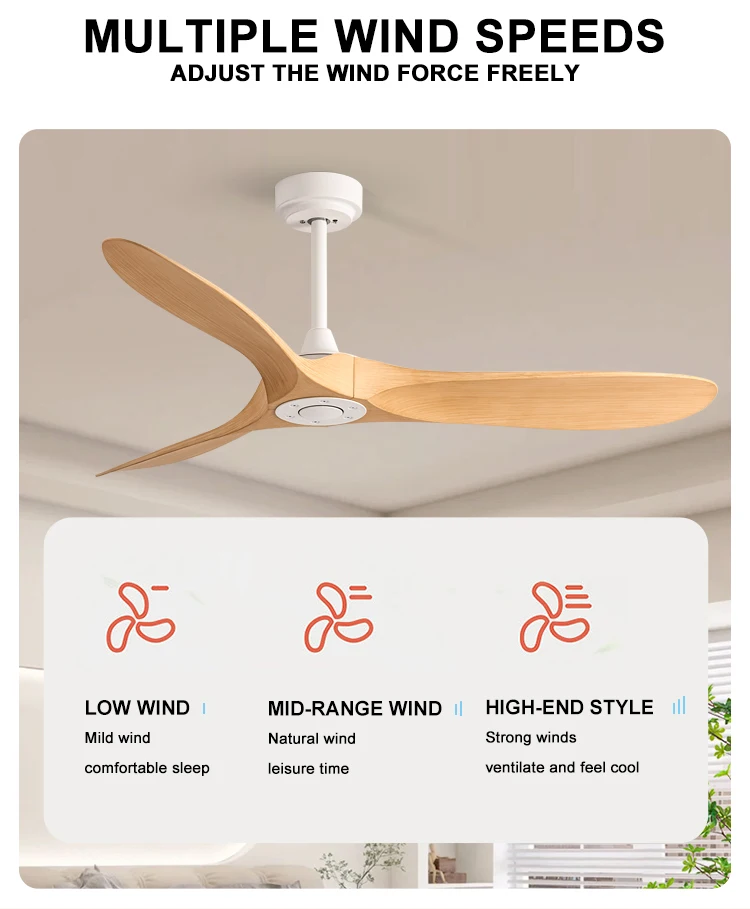 HSG Model 666 Ceiling Fan - Lightweight & Stylish Airflow